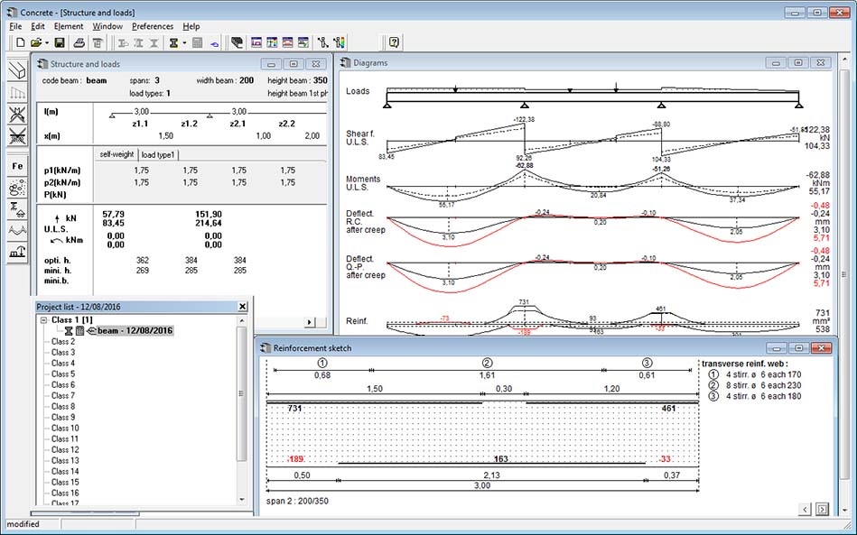 Structural analysis Software - BuildSoft NV/SA - ConCrete | ConCrete Plus